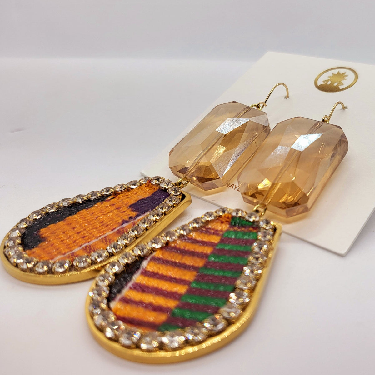 Glass Bead Kente Dangler | AXEnAYLEE